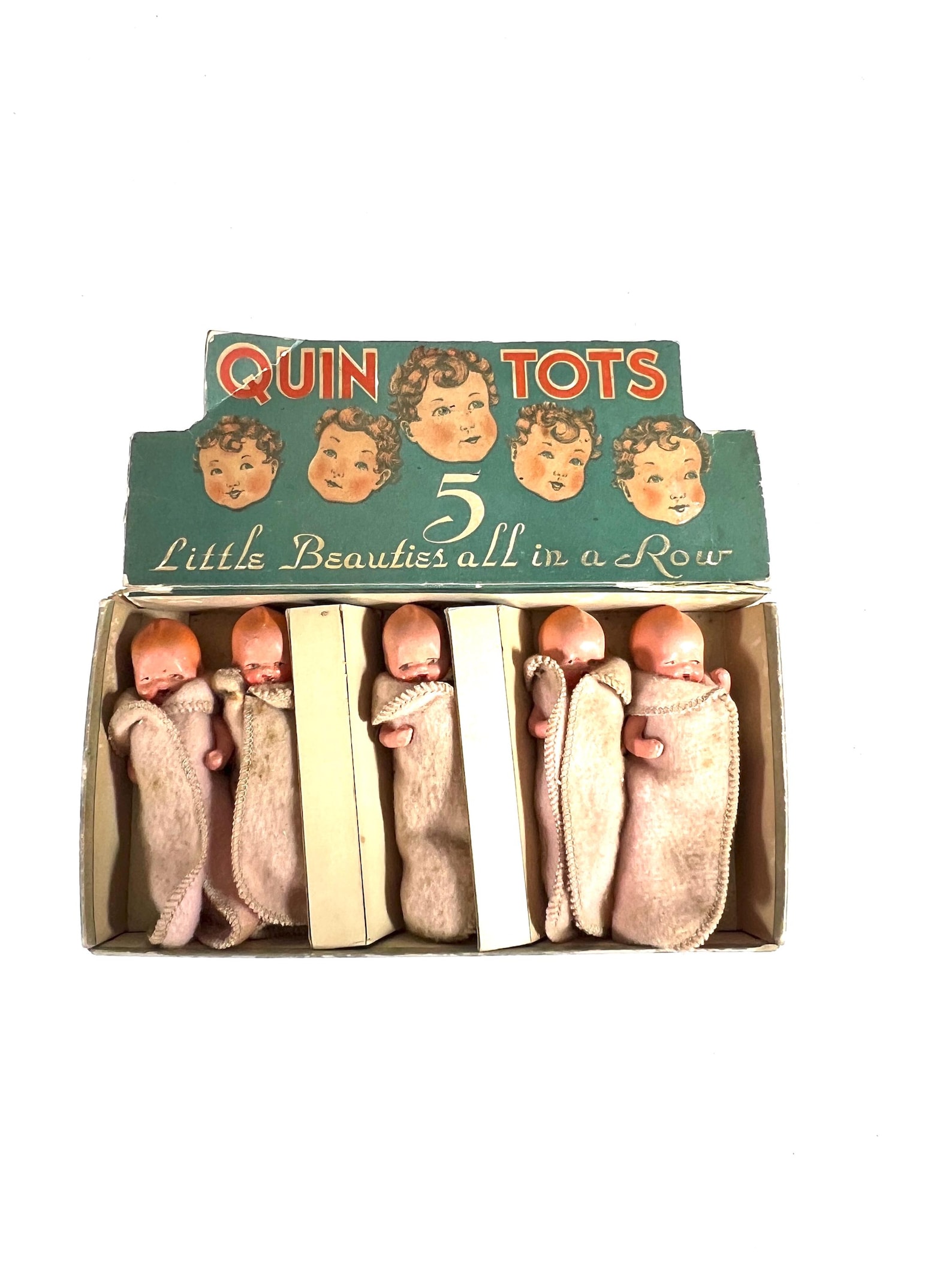QUIN TOTS 5 Little Beauties All in a Row Bisque Dolls - Circa 1930's - Etsy