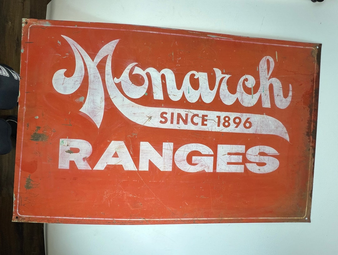 RARE!! Vintage Large Monarch Range Since 1896 Sign - 38" X 24" - Etsy