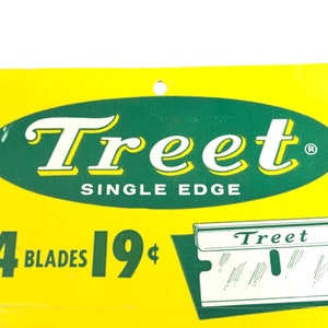Vintage (1960s? 1970s?) Treet Single Edge 4 Blades for 19c Store ...
