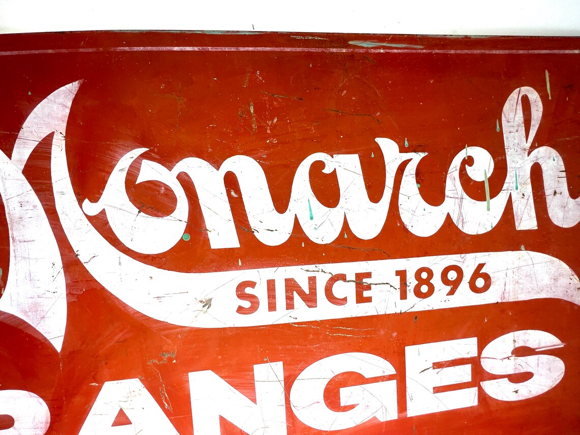 RARE Vintage Large Monarch Range Since 1896 Sign 38 - Etsy