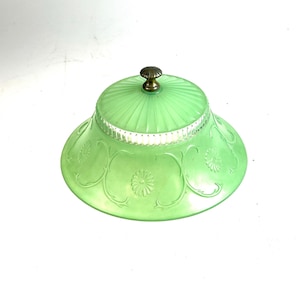 NICE Vintage Green Glass Lamp Shade - Etsy