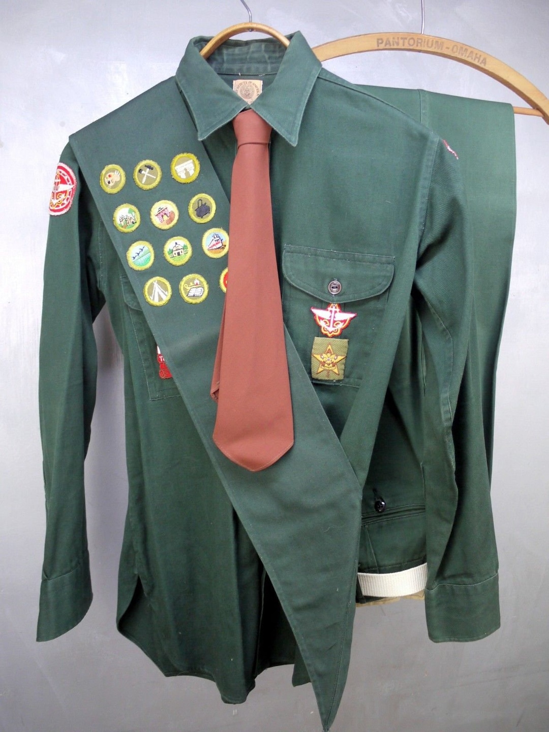 OUTSTANDING! 1950's Explorers Boy Scout BSA Shirt, Pants, Tie, Belt ...
