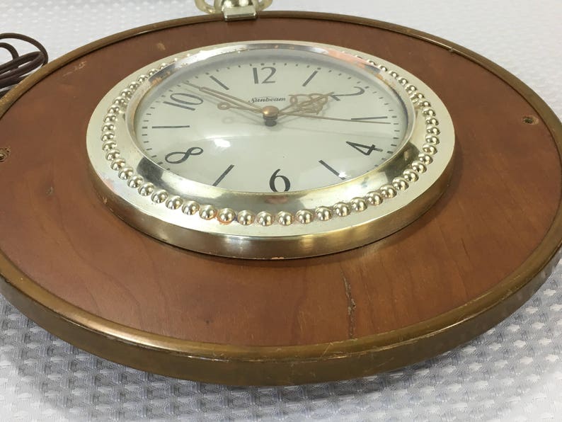 Vintage Electric Sunbeam Model A502 Wall Clock Retro - Etsy