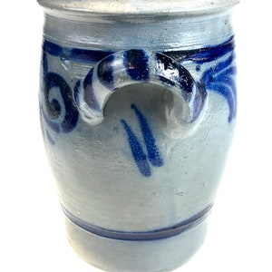 BEAUTIFUL German Salt Glazed Cobalt Blue Decorated 4 Liter Stoneware ...