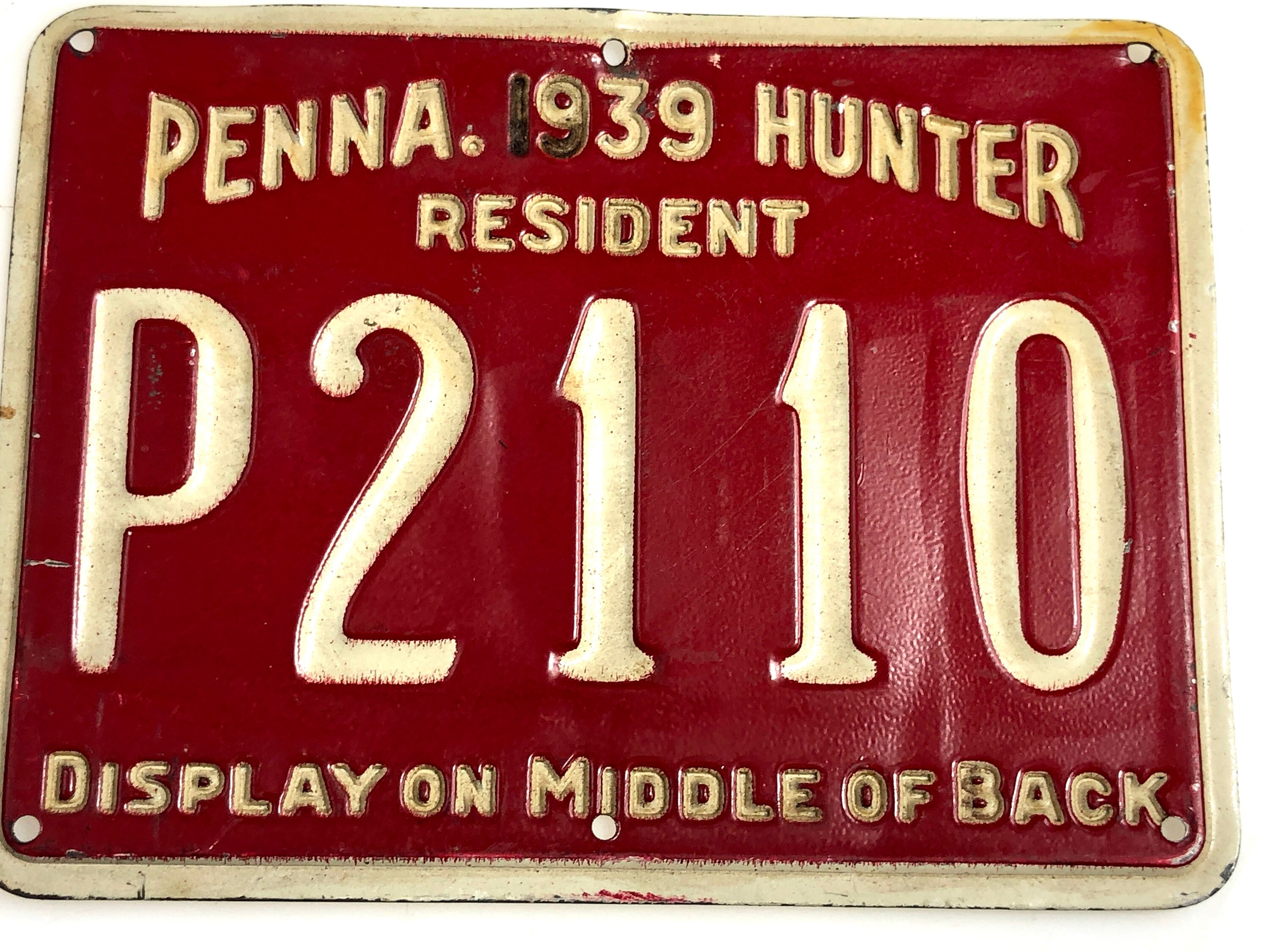 1939 Pennsylvania PA Resident Hunting License With Original | Etsy