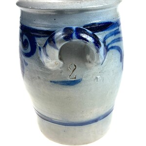 BEAUTIFUL German Salt Glazed Cobalt Blue Decorated 4 Liter Stoneware ...