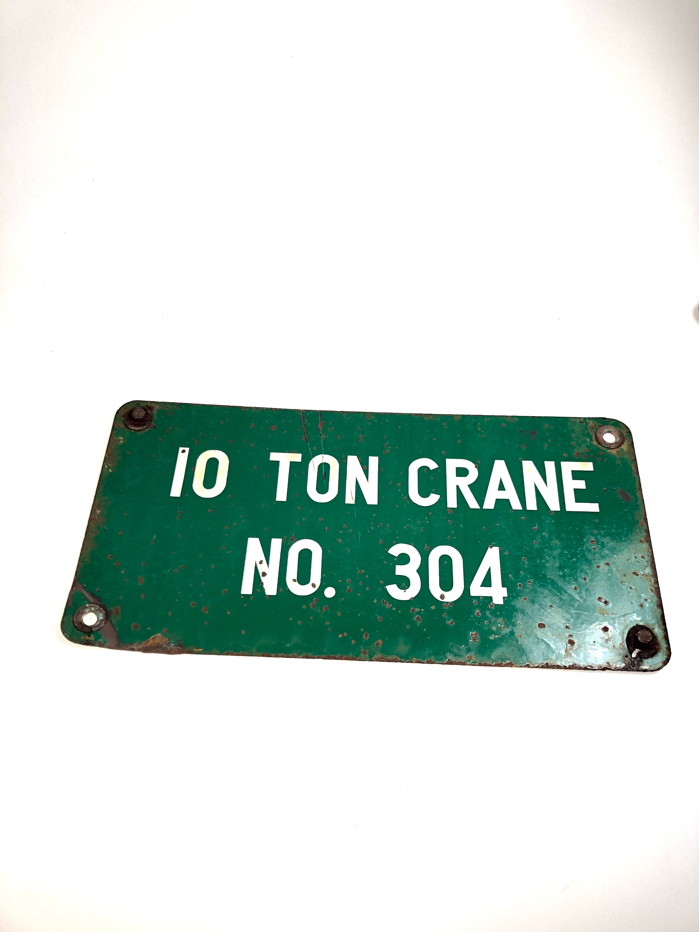 UNIQUE Industrial Porcelain Sign 10 Ton Crane From Johnstown | Etsy