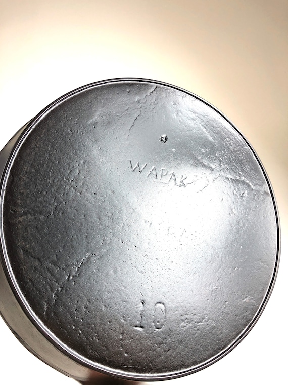Antique Wapak No 10 Block Logo Cast Iron Skillet Outside - Etsy