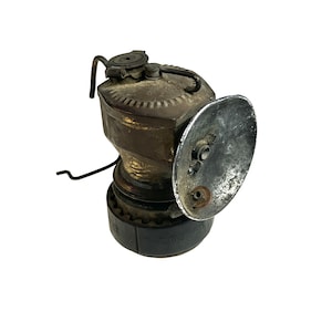 Antique Miners JUSTRITE STREAMLINED CARBIDE Lamp With Air Cooled Grip ...