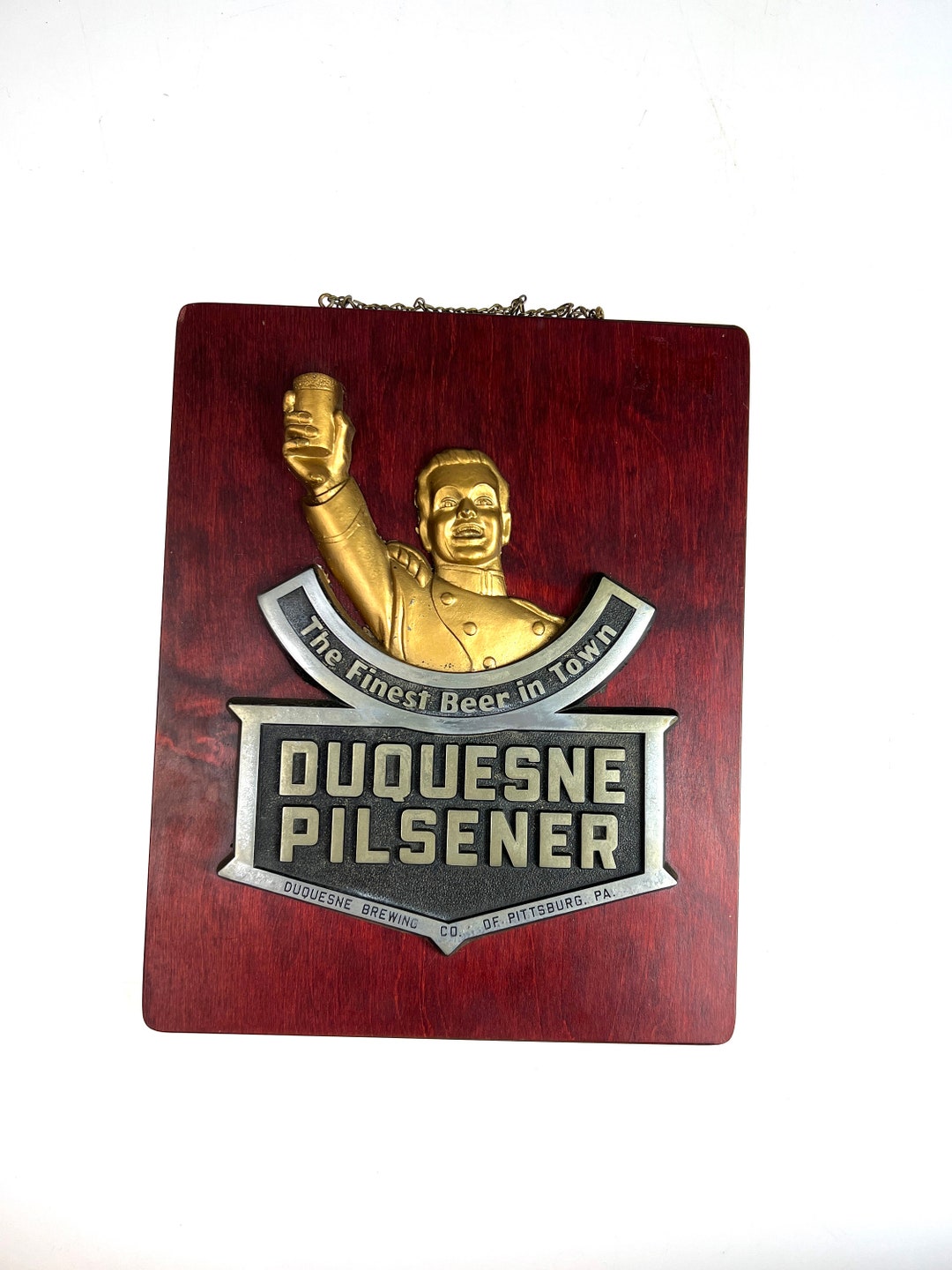 Vintage 1930's RARE Duquesne Pilsener Sign Wall Plaque - Etsy