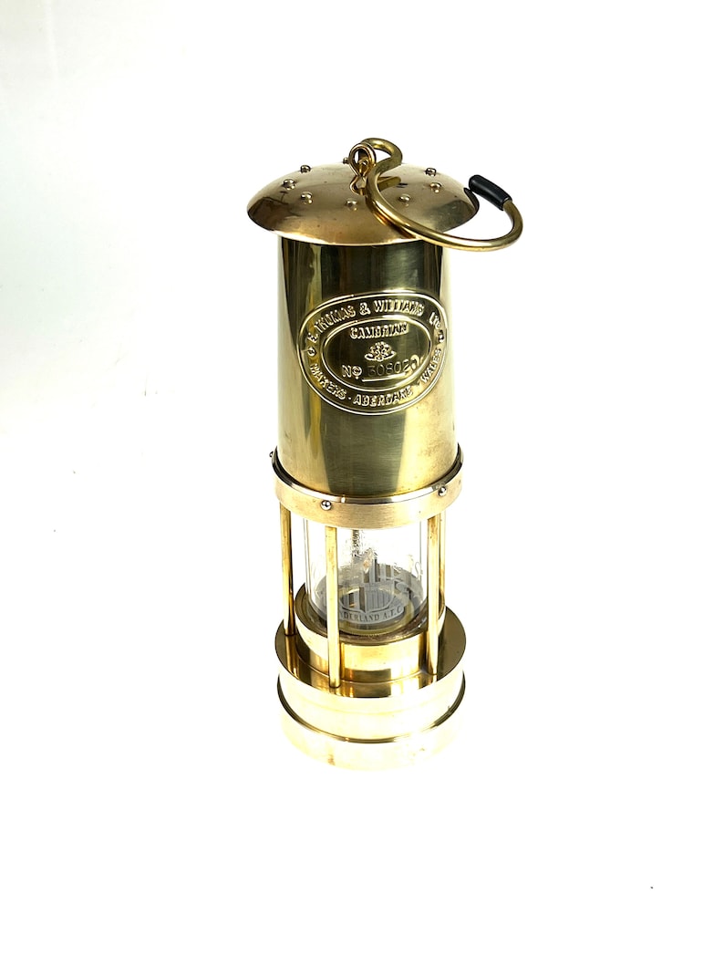 Vintage E. Thomas & Williams Cambrian Brass Mining Lantern - With ...