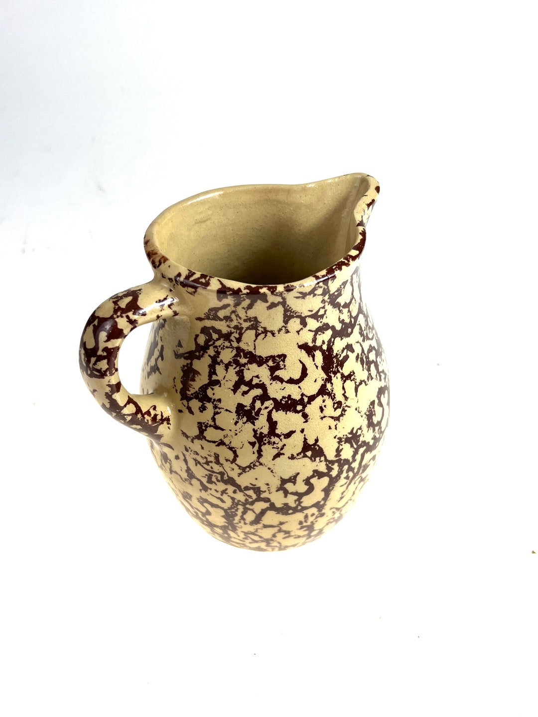 NICE Vintage Brown and Tan Splatterware Enamelware 6 Pitcher - Etsy