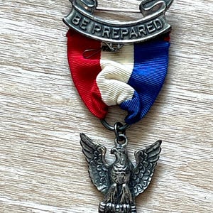 1933 - 1954 Boy Scout BSA Robbins Type 3 Sterling Silver Eagle Scout ...
