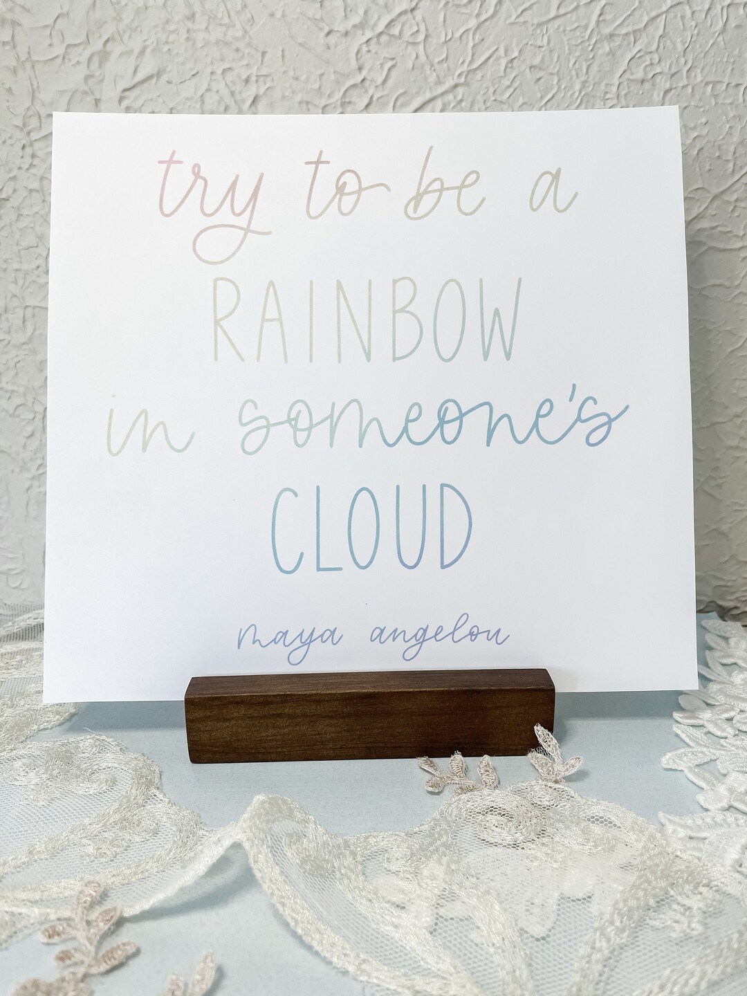Try to Be A Rainbow in Someone's Cloud - Digital Print - Etsy New Zealand