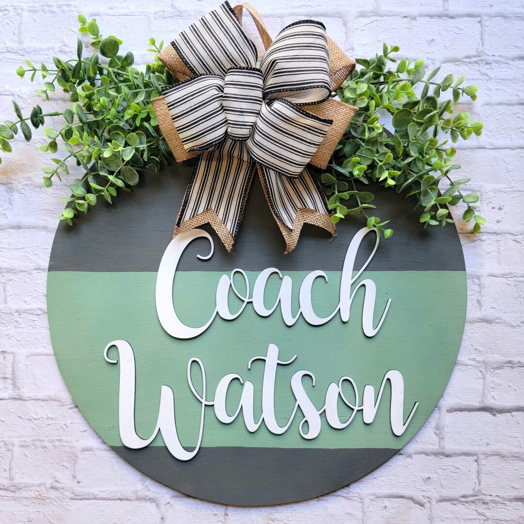 Large Teacher Door Sign Classroom Door Hanger Coach Door - Etsy UK