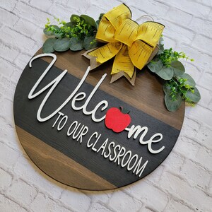 Welcome to Our Classroom Door Sign Decor, Custom Door Sign, Teacher ...
