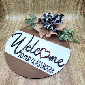 Welcome to Our Classroom Door Sign Decor Custom Door Sign - Etsy
