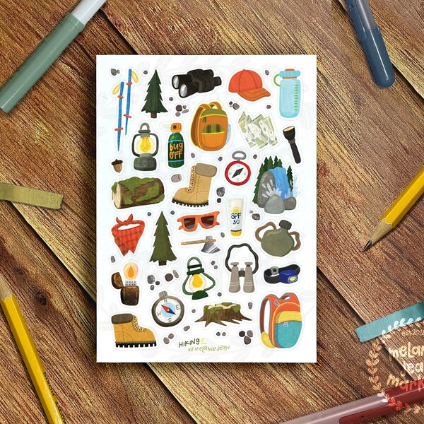 Hiking Stickers - Etsy