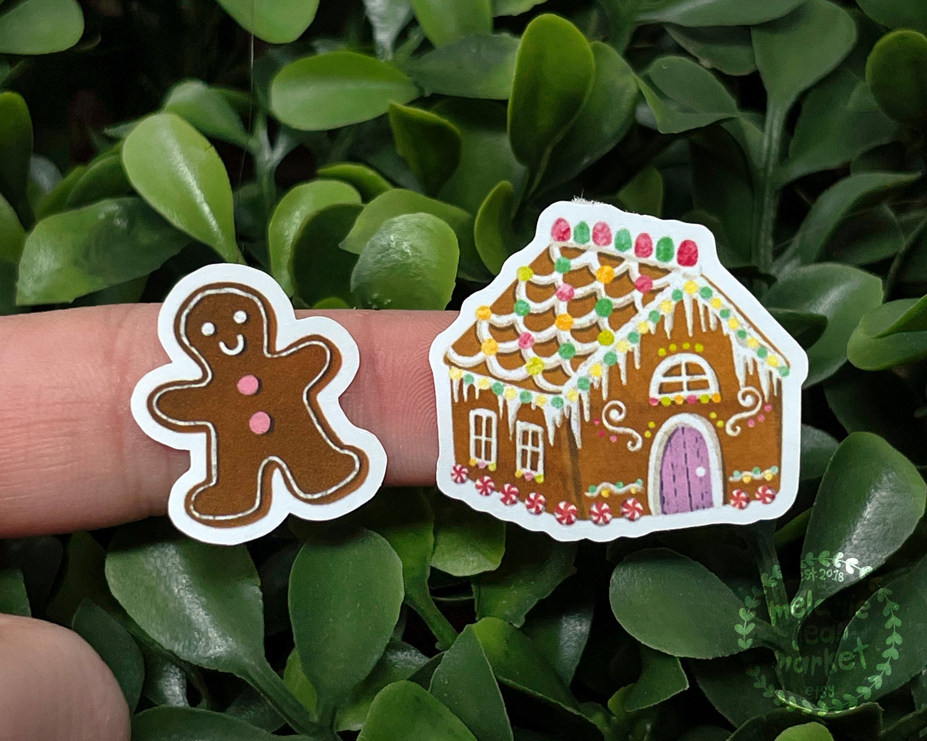 Gingerbread Houses Sticker Sheet Christmas Sticker Sheet | Etsy