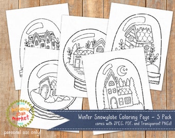 Christmas Holiday JOY Downloadable PDF: Print & Color Pages - Etsy