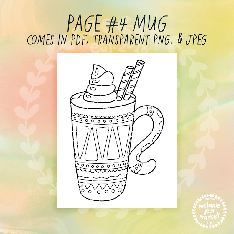 Coffee Mug Cute Coloring Pages 9 Pack | Coffee Mugs Coloring Pages ...