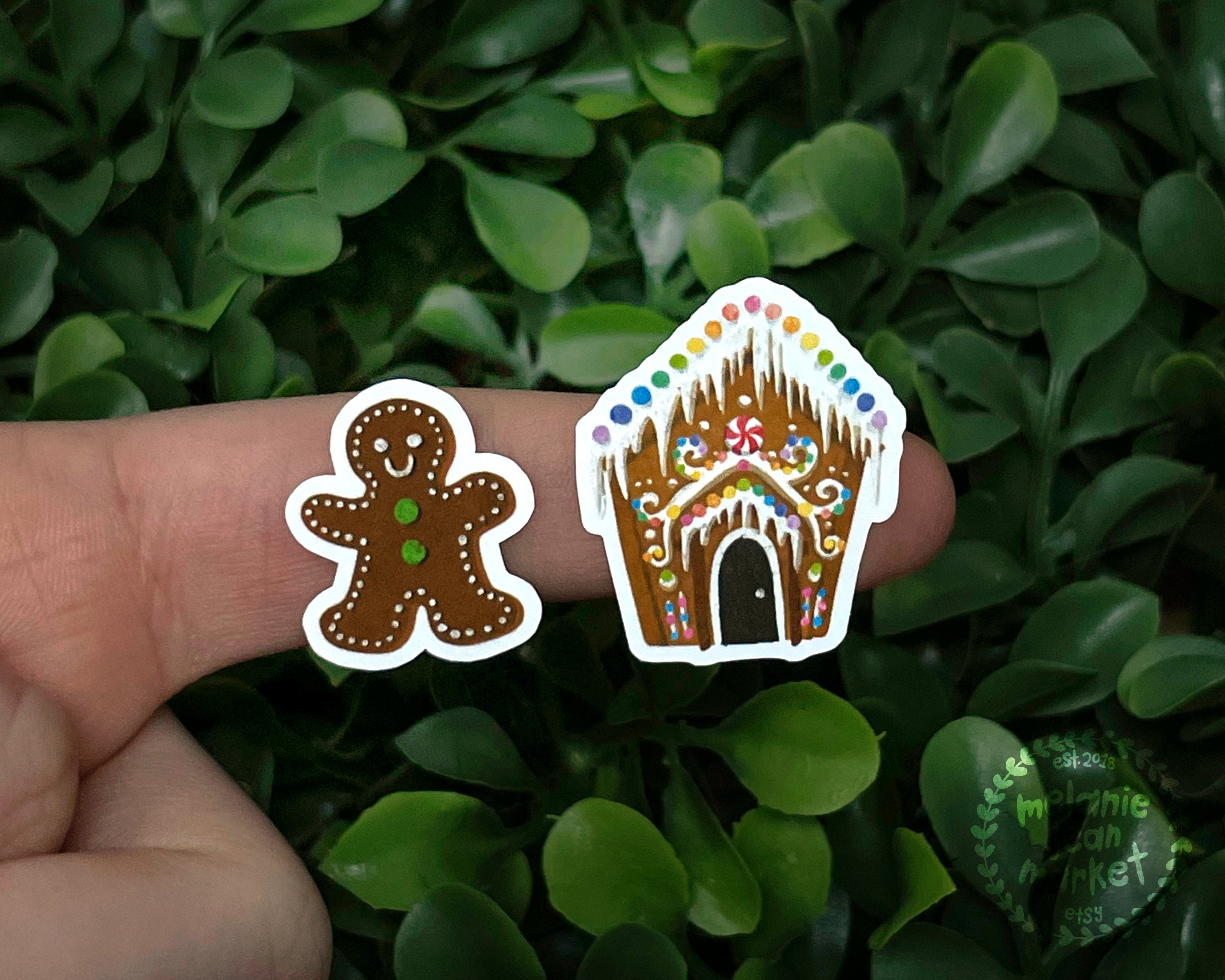 Gingerbread Houses Sticker Sheet Christmas Sticker Sheet | Etsy