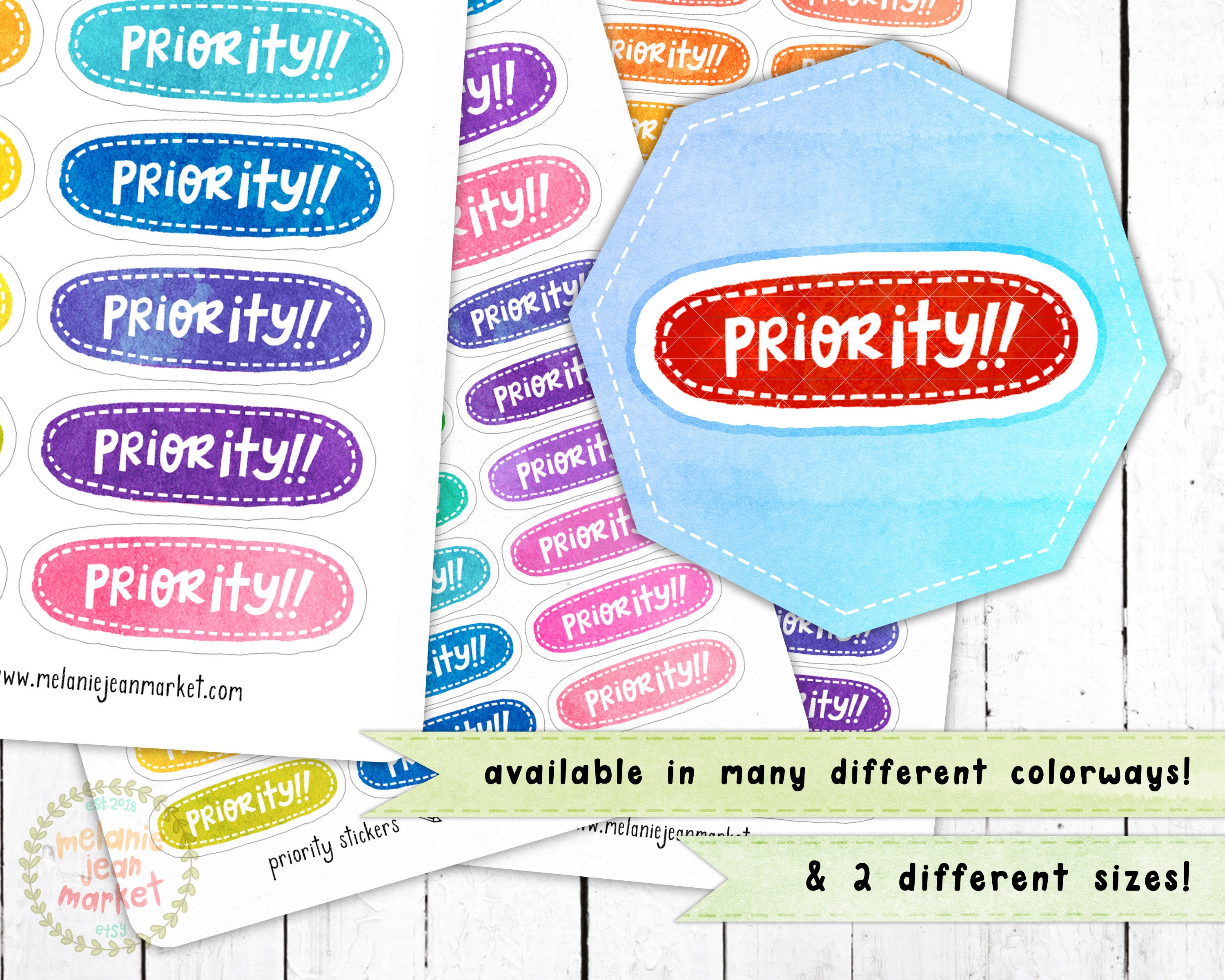 Back to School Priority Important Stickers Agendas Reminder Planner ...