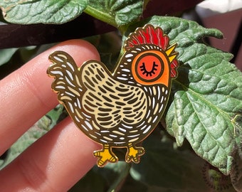 Chicken Pin Enamel Pin Lapel Pin Pins Pin - Etsy