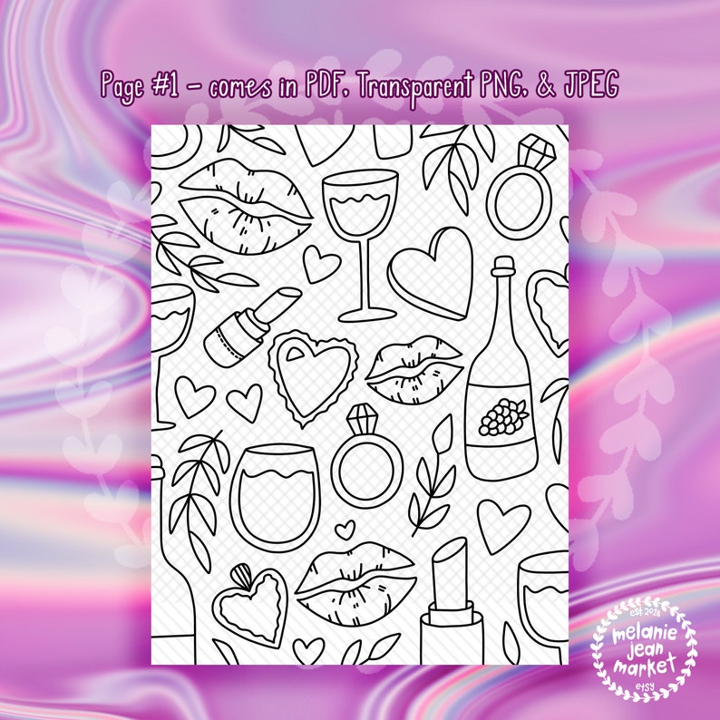 Valentine's Day Coloring Pages 3 Pack | Lovey Dovey Doodle-themed ...