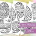 Easter Egg Coloring Pages 8 Pack | April, Spring Coloring Pages ...