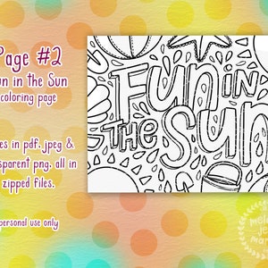 Summer Typography Coloring Pages 3 Pack | Seasonal Coloring Pages ...