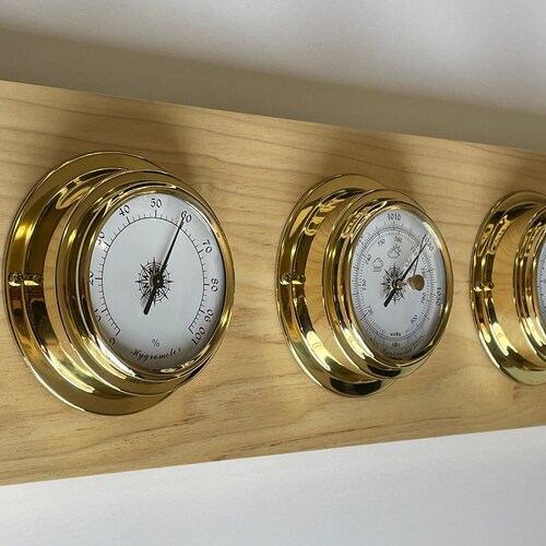 Weather Station Barometer Clock Hygrometer Thermometer - Etsy