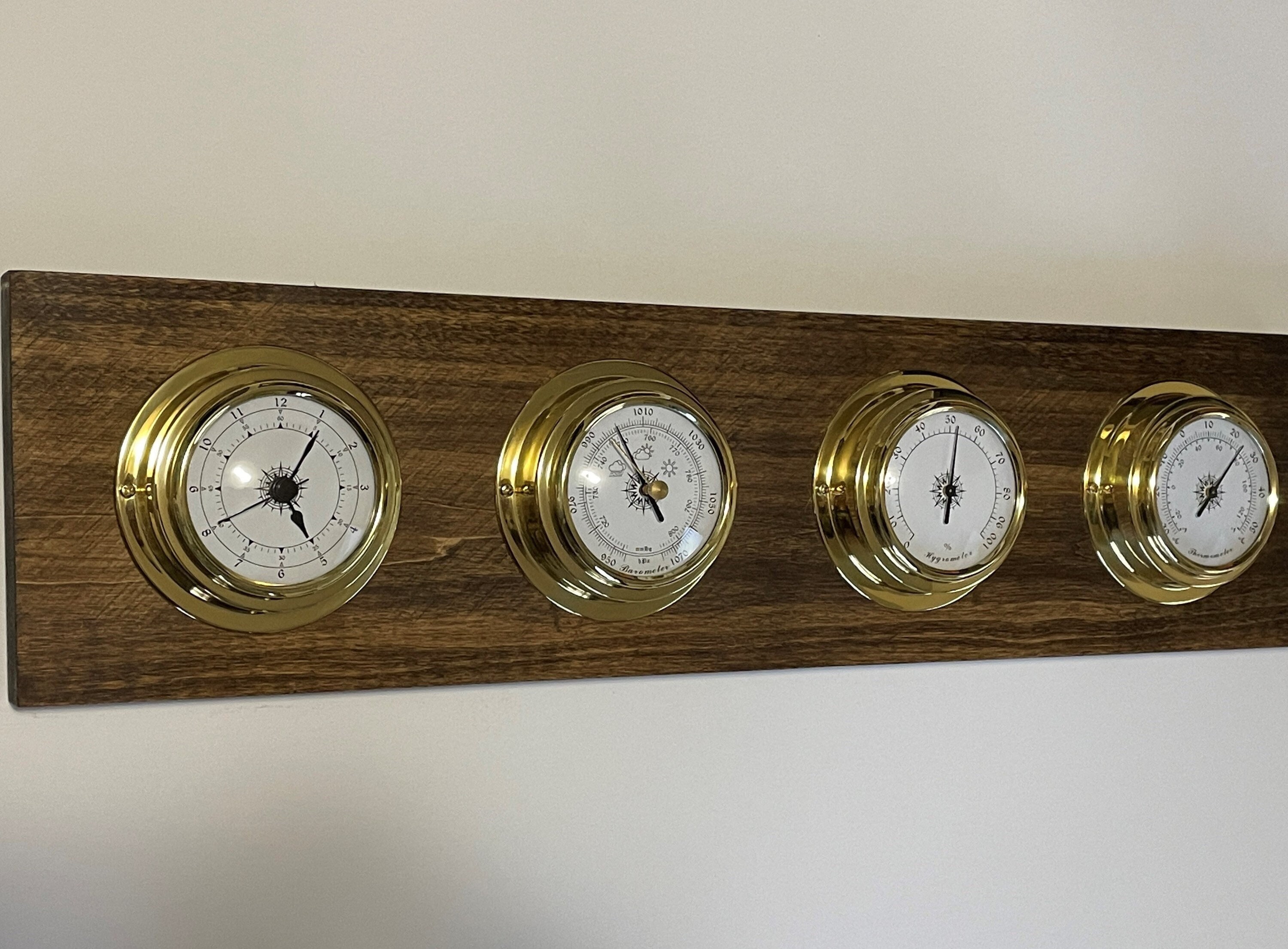 Weather Station Barometer Clock Hygrometer Thermometer | Etsy