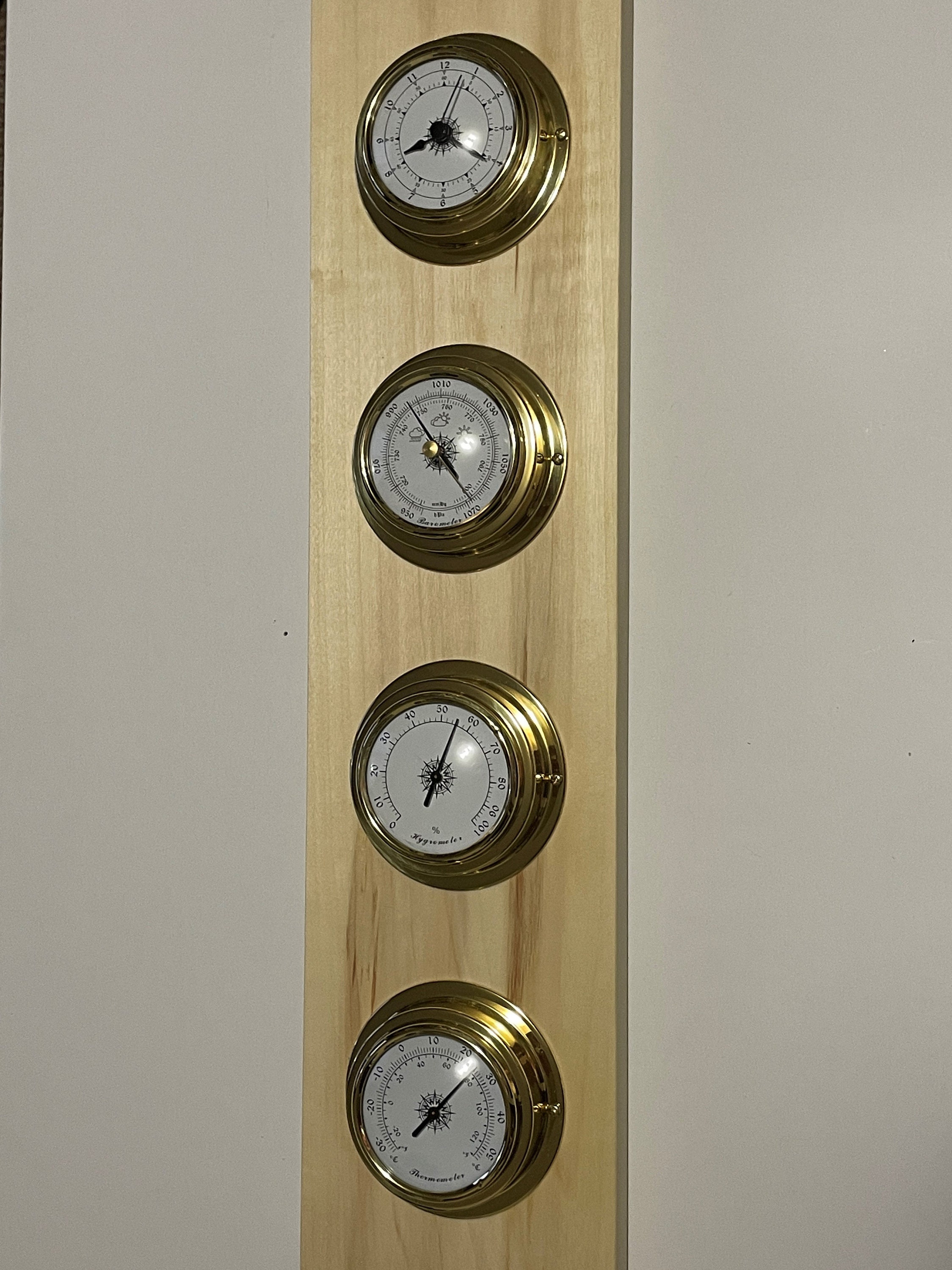 Weather Station Barometer Clock Hygrometer Thermometer | Etsy