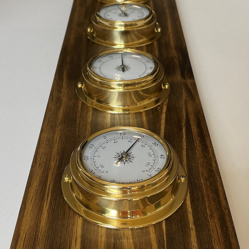 Brown Barometer - Etsy