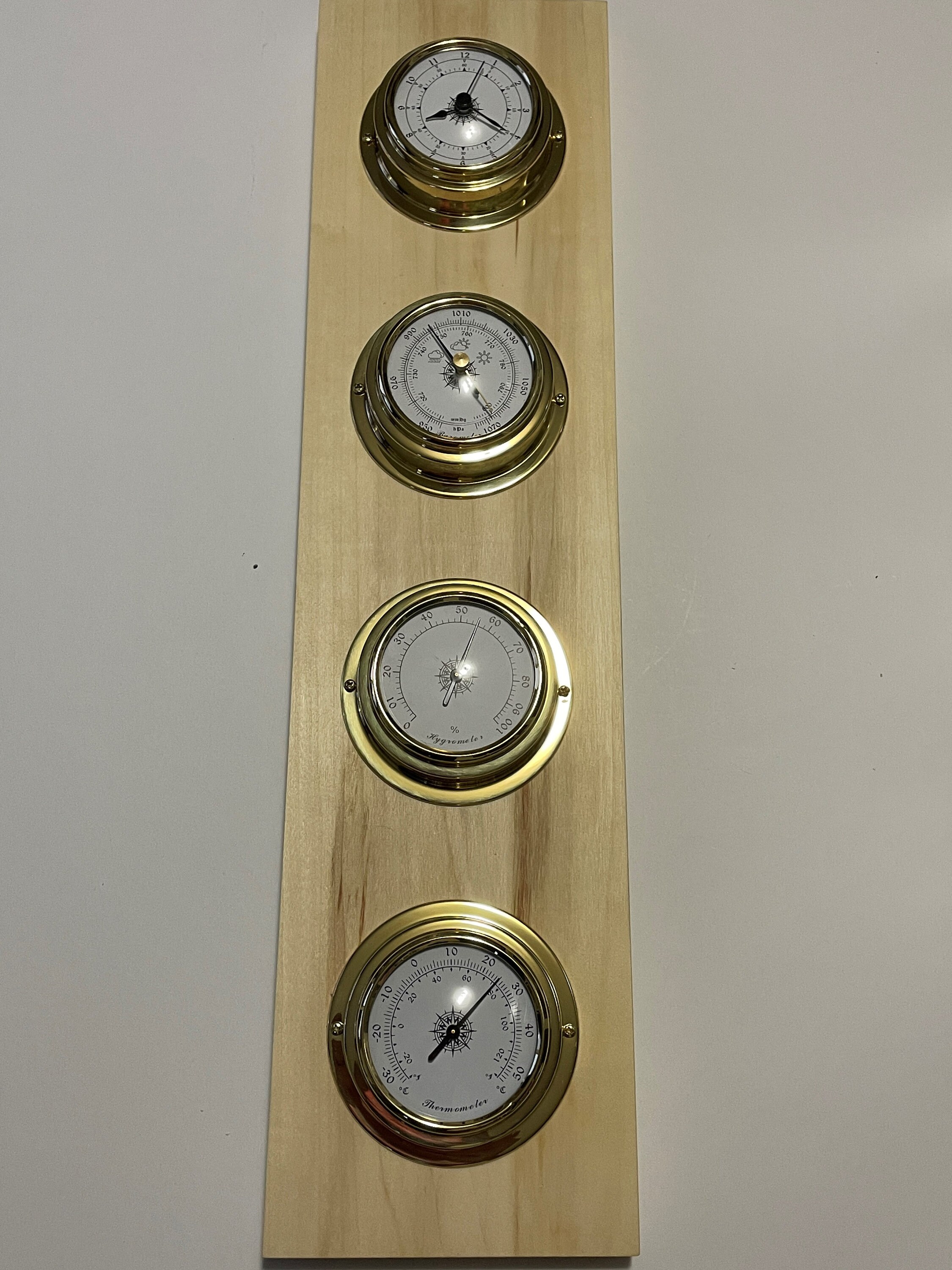Weather Station Barometer Clock Hygrometer Thermometer | Etsy