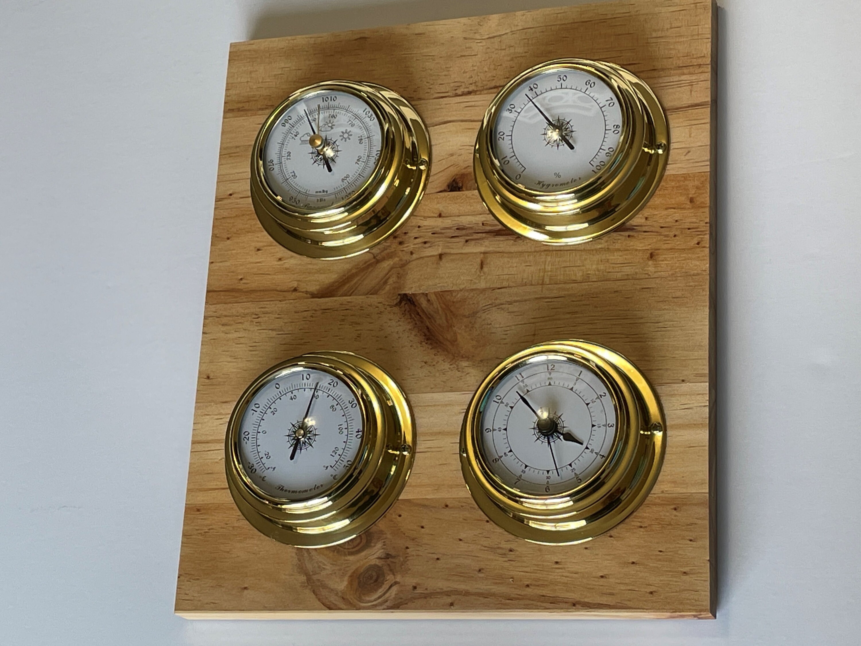 Weather Station Barometer Clock Hygrometer Thermometer - Etsy