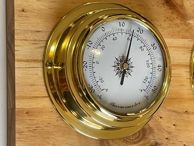 Weather Station Barometer Clock Hygrometer Thermometer | Etsy