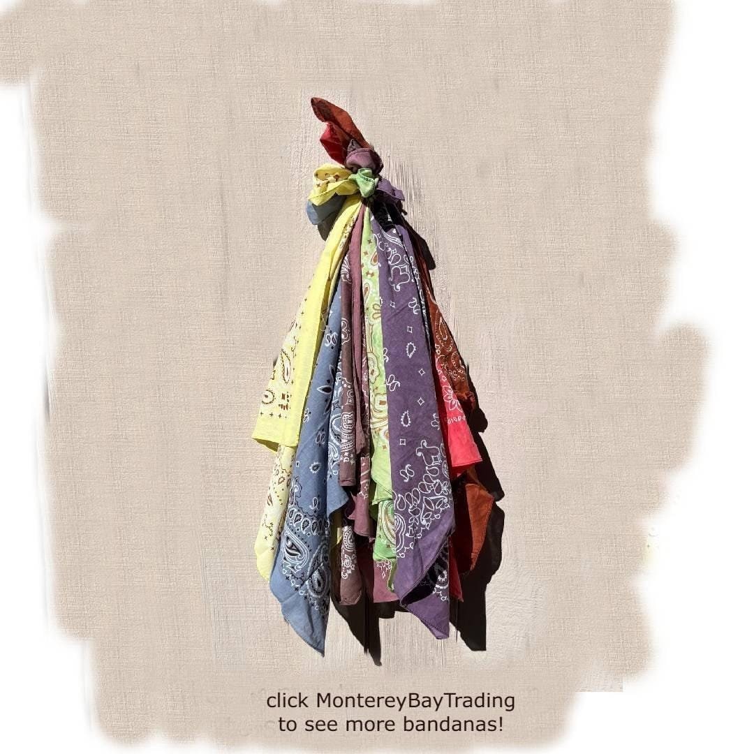 SECONDS Slightly Flawed Soft 100% Cotton Sunbleached Hand Dyed Bandanas ...