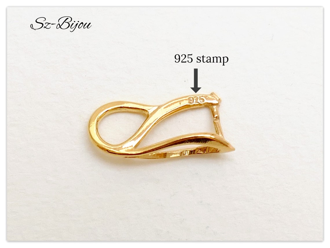 Silver bail sterling silver bails 925 pendant settings for | Etsy