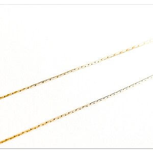 0.55mm Cardano Gold Plated Silver Chain 40cm 45cm 50cm 55cm 925 Solid ...