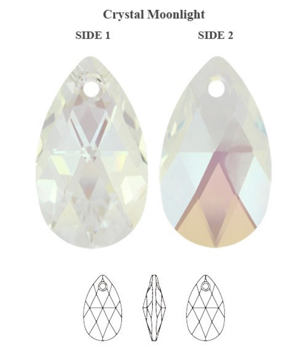 Swarovski Pear-shaped Crystal Moonlight 6106 Swarovski Pear Swarovski ...