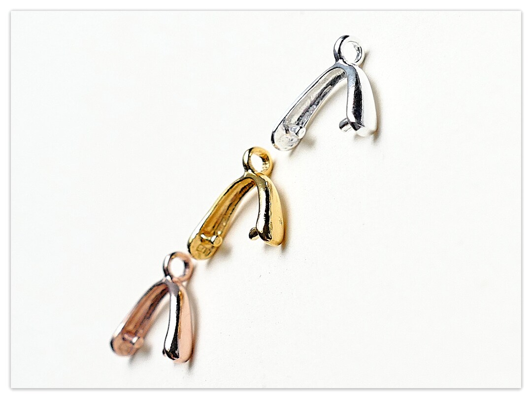 11mm Silver Bail Sterling Silver Pendant Settings Sterling Silver ...