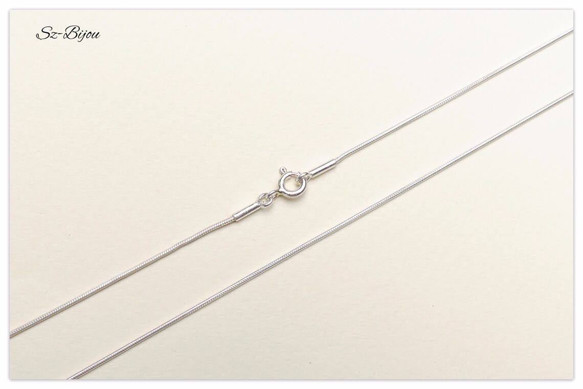 0.7mm Snake 925 Sterling Silver Chain 35cm 40cm 45cm 50cm 55cm - Etsy