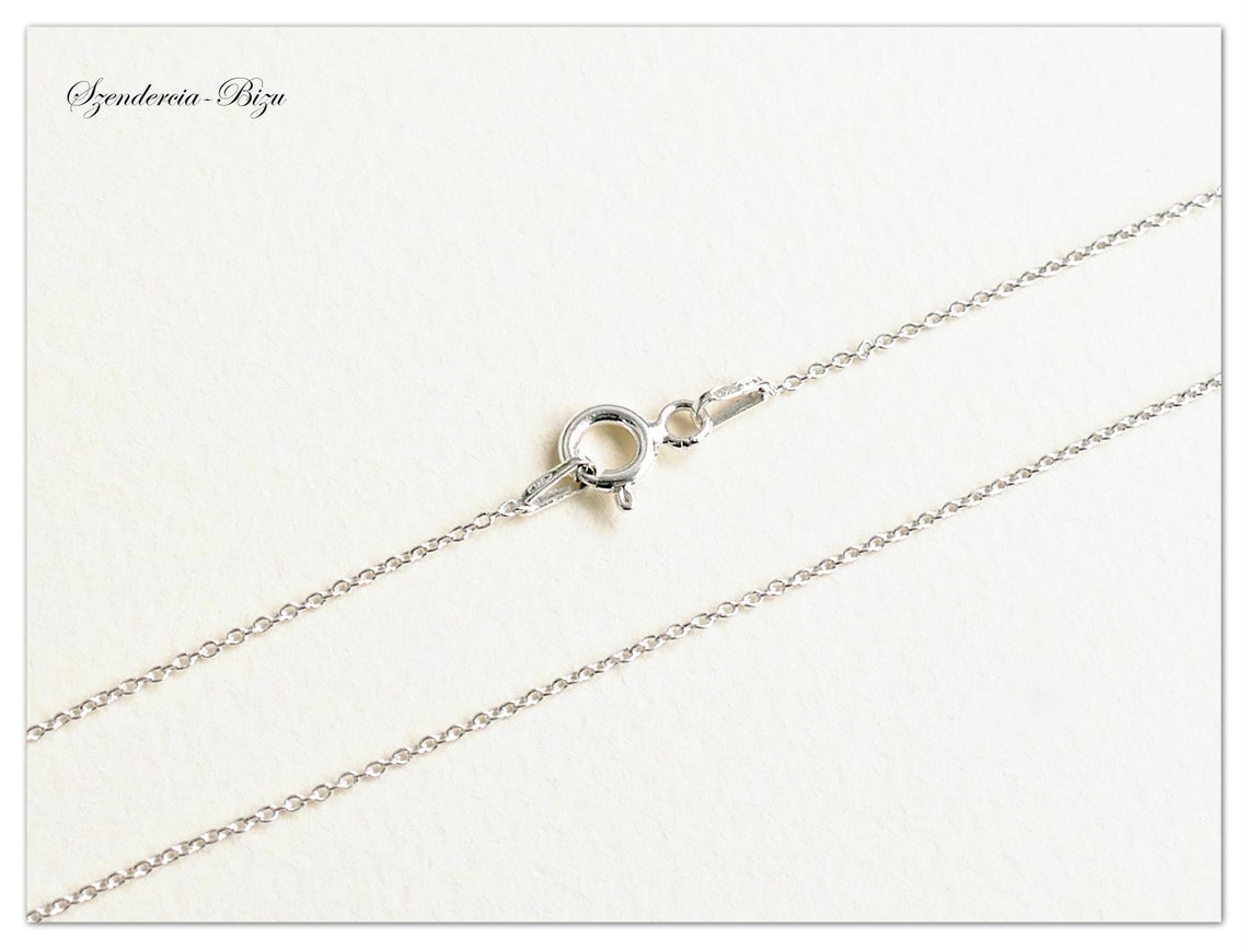 1mm Anchor Silver Chain 925 Celebrity Chain 40cm 45cm 50cm | Etsy