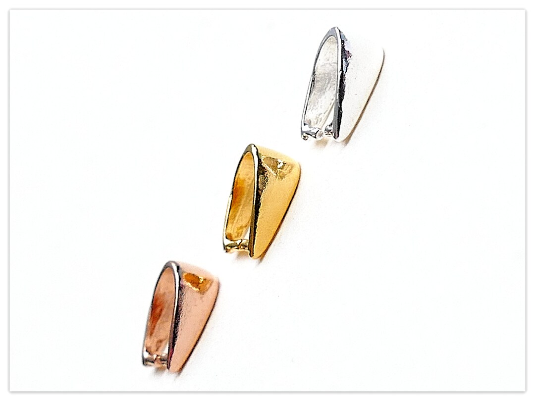 Gold-plated Silver Bail Gold Bail Gold-plated Pendant Settings 7mm Bail ...