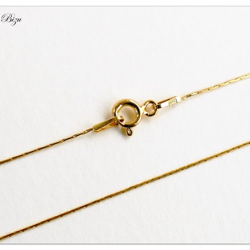 0.55mm Cardano Gold Plated Silver Chain 925 Snake Chain 40cm - Etsy