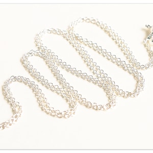 1mm Anchor Silver Chain 925 Celebrity Chain 40cm 45cm 50cm 55cm 60cm ...