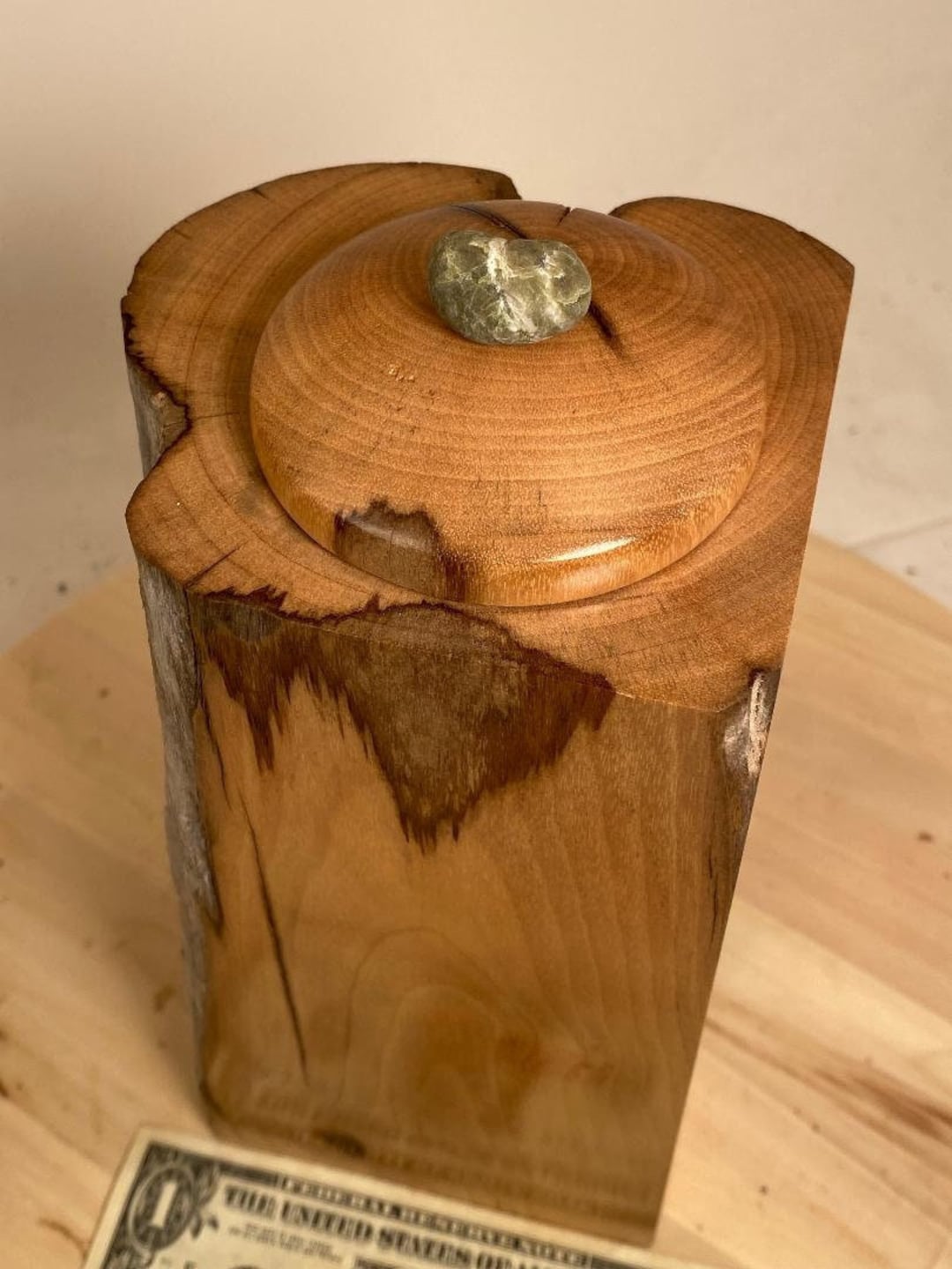 Medium Blonde Myrtle Wood Driftwood Urn, Urns for Human Ashes, 10"x4.75 ...