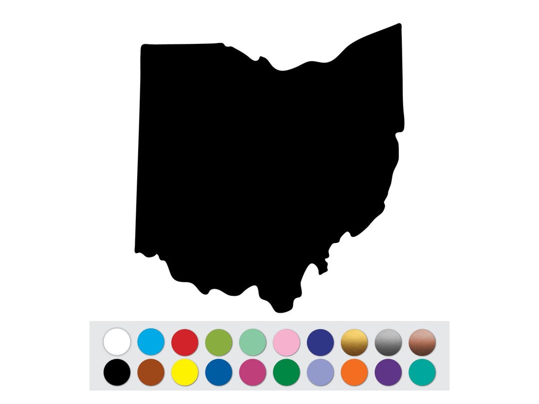 Ohio State American Map Shape Sticker Decal - Etsy
